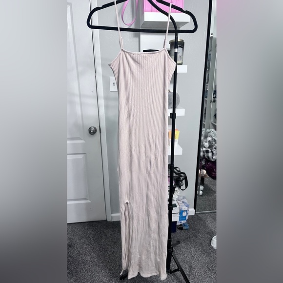 Dresses | Long Tan Maxi Dress | Poshmark